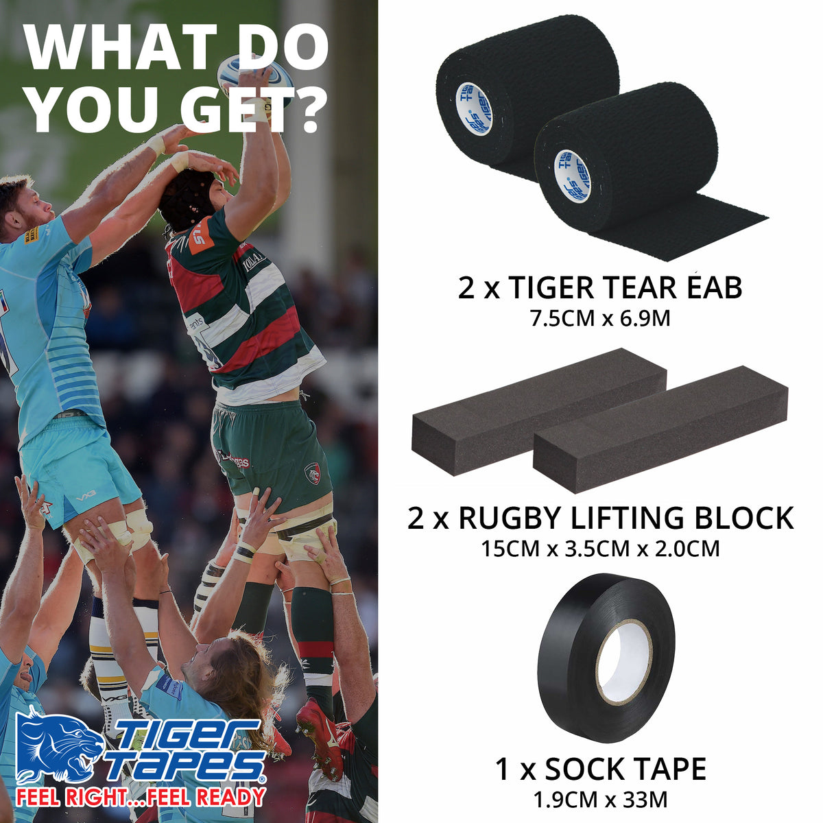 Rugby Lifting Kit – Tiger Tapes®